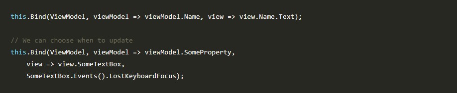 Binding in ReactiveUI. - Floating Cube Studios