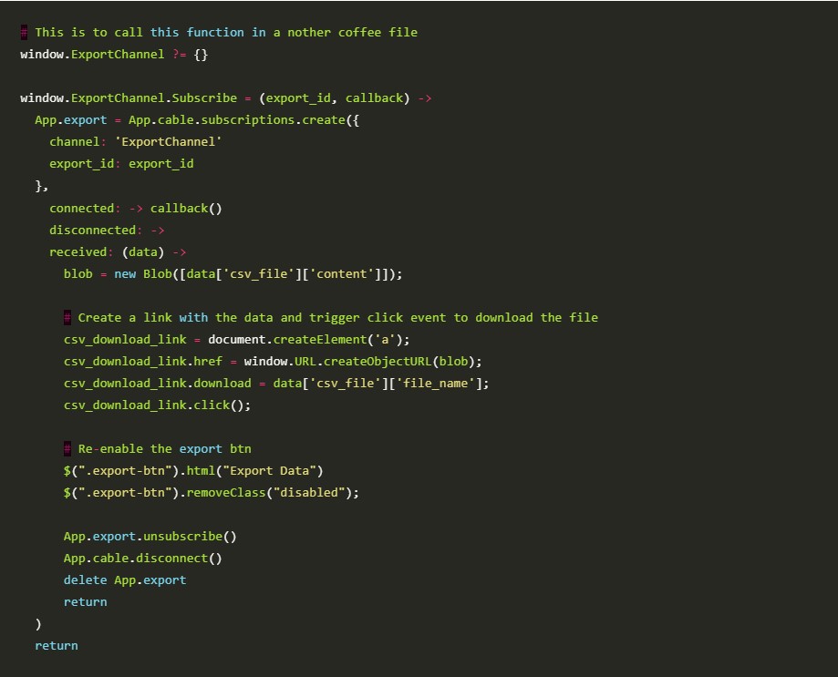 Export big csv with Rails Active Job and Action Cable - Floating Cube Studios